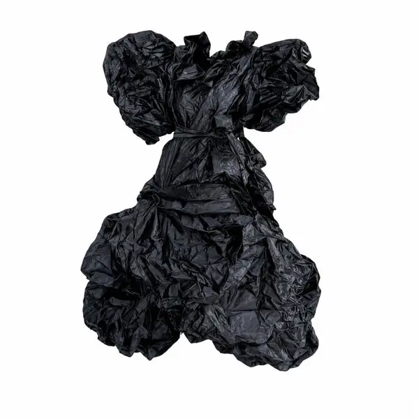 Miro Misljen Noir Sculptural Couture Dress