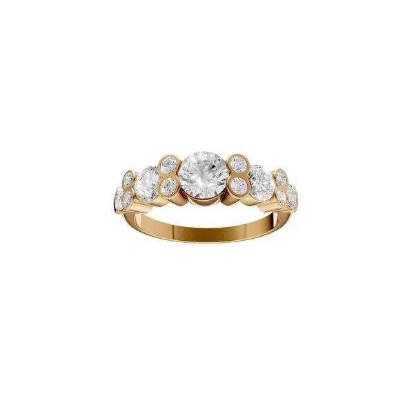 AYA FINE JEWELRY Round Lab Diamond Wedding Band 1.58 Ctw In Solid 14k Gold - Yellow