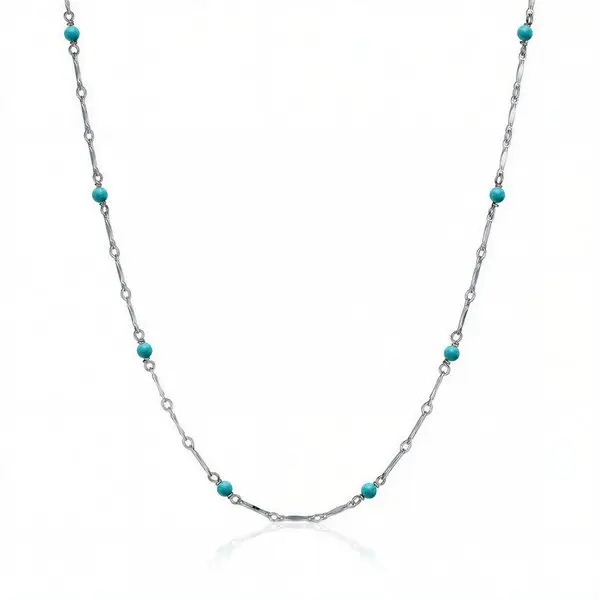 CARTOGRAPHY Blue / Silver Mykonos Satellites Of Turquoise Bead Necklace - Blue/silver