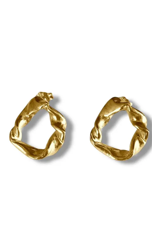 MITSYMAY JEWELLERY Twists & Tangled Small Hoops - Gold