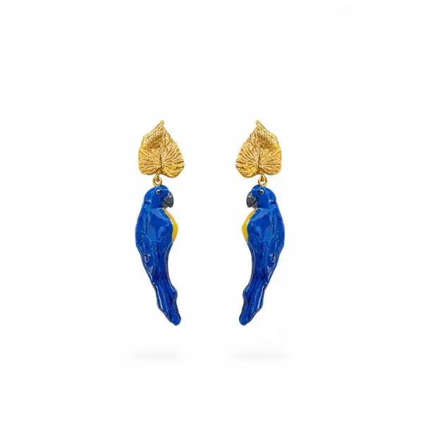 SUNSET MAGIC STUDIO Mares Parrot & Leaf Earrings