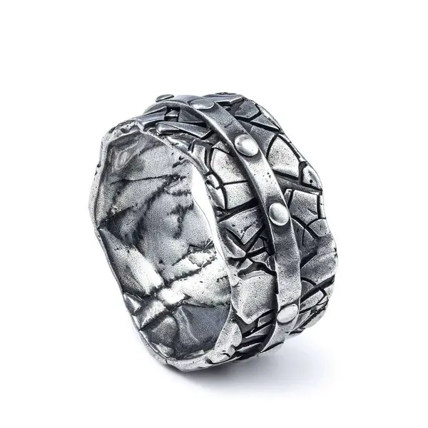 GERMAN KABIRSKI Grille Raw Industrial Band With Brutalist Factory Aesthetic - Silver