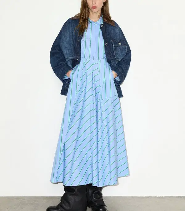 Max & Co. Striped Cotton Shirt Dress