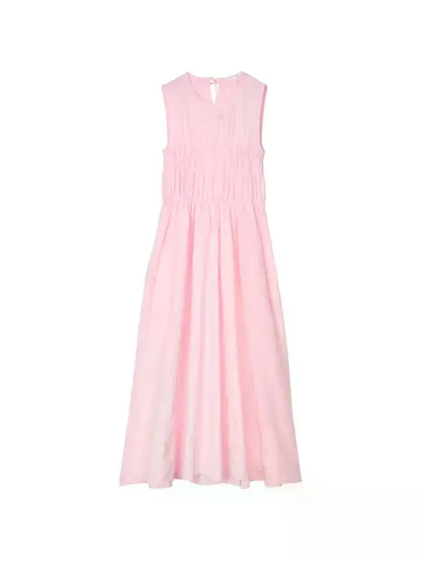 Cecilie Bahnsen Christy Smocked-waist Maxi Dress - Pink