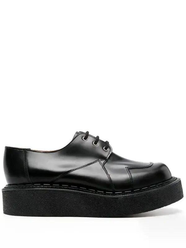 Comme Des Garçons X George Cox Overlaid Gibson Derby Shoes - Black