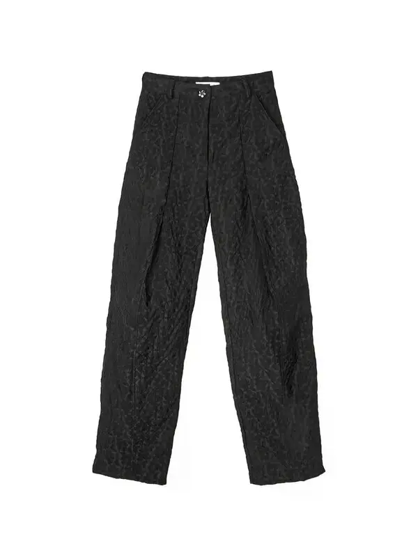 Cecilie Bahnsen Darmela Begonia-jacquard Tapered Trousers - Black