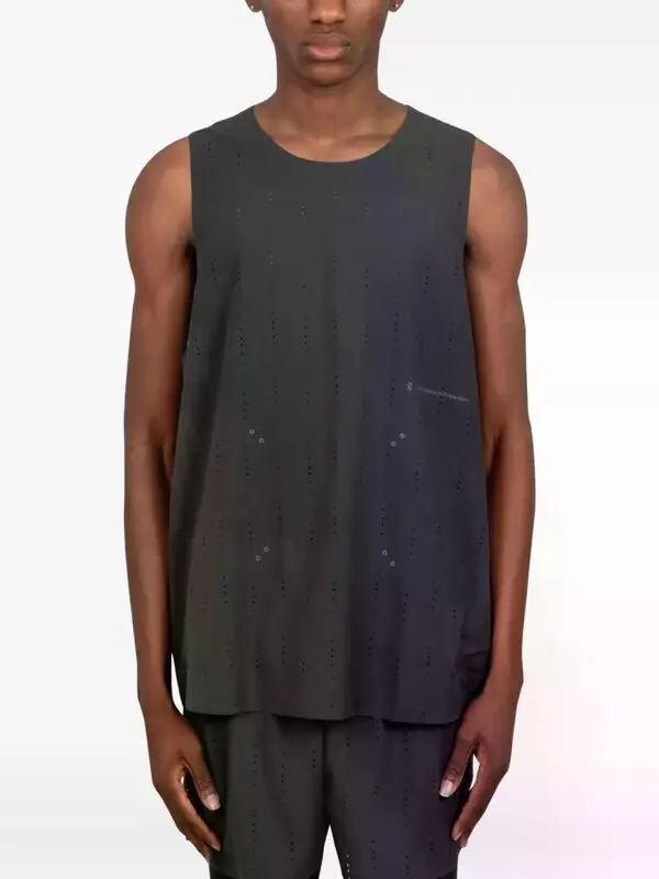 On X Paf Zero Singlet Perforated Logo-print Vest
