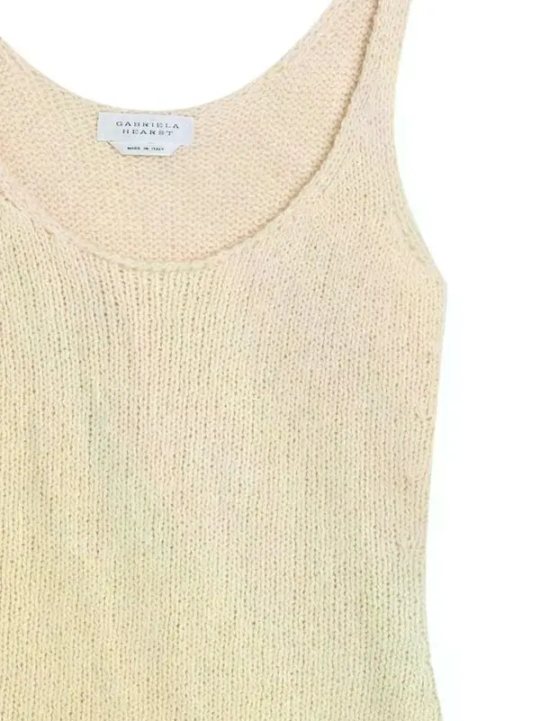 Gabriela Hearst Galena Chunky Knit Scoop Neck Top - Neutrals