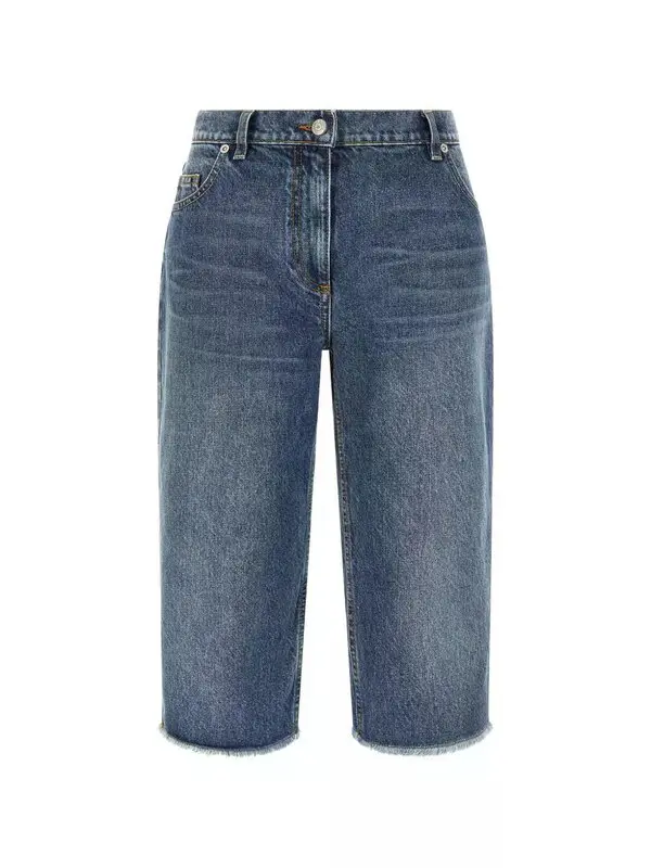 Magda Butrym Low-waisted Frayed Jeans - Blue