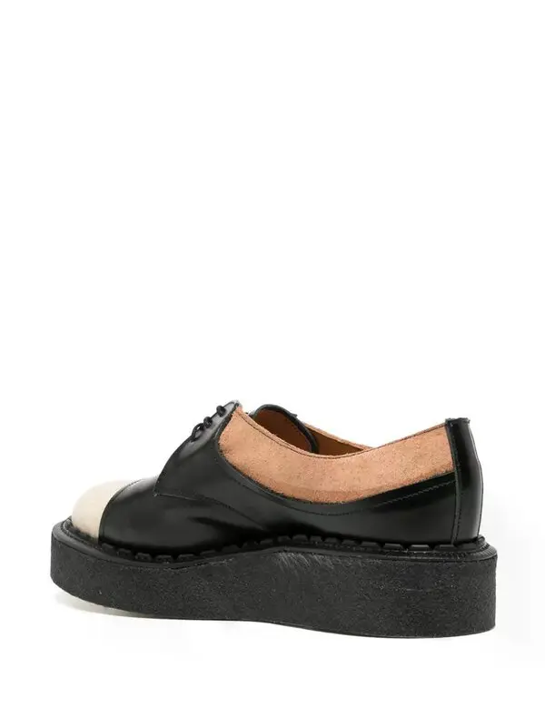 Comme Des Garçons Colour-block Leather Oxford Shoes