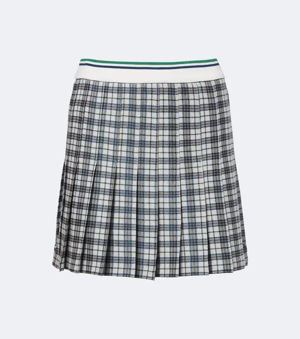 Burberry Check Pleated Tweed Miniskirt - Multicoloured