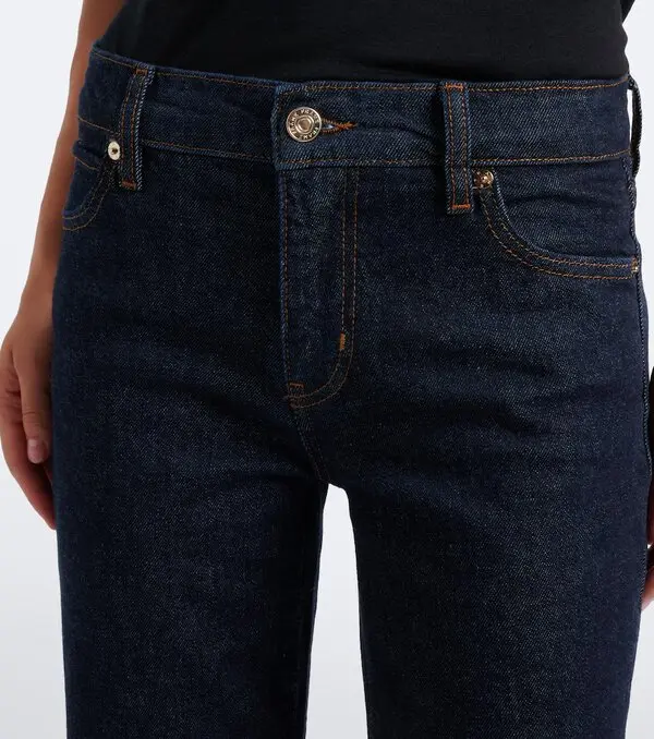 FRAME Cigarette Cropped Straight Jeans
