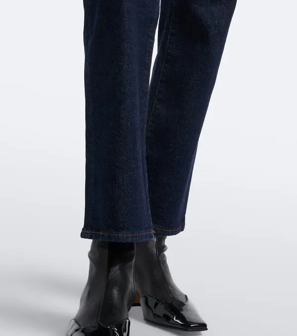 FRAME Cigarette Cropped Straight Jeans