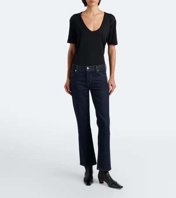 FRAME Cigarette Cropped Straight Jeans