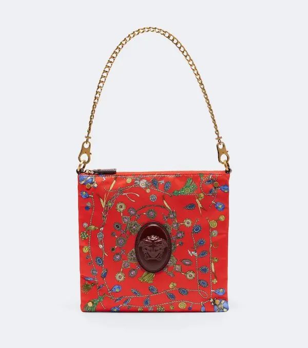 Versace Medusa Printed Duchess Shoulder Bag - Red