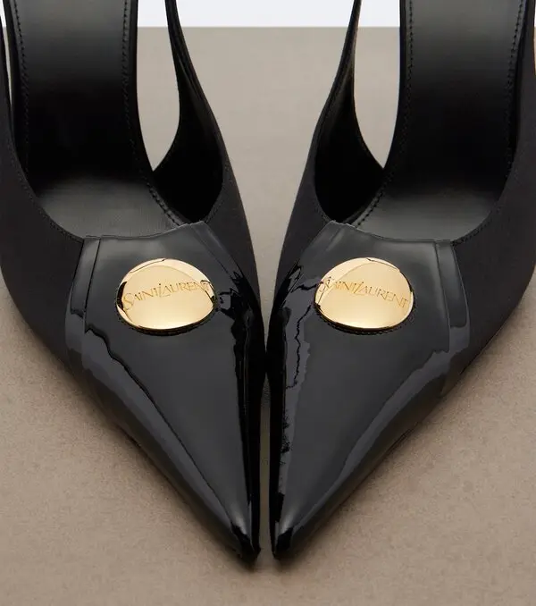 Saint Laurent Louis Satin Slingback Pumps