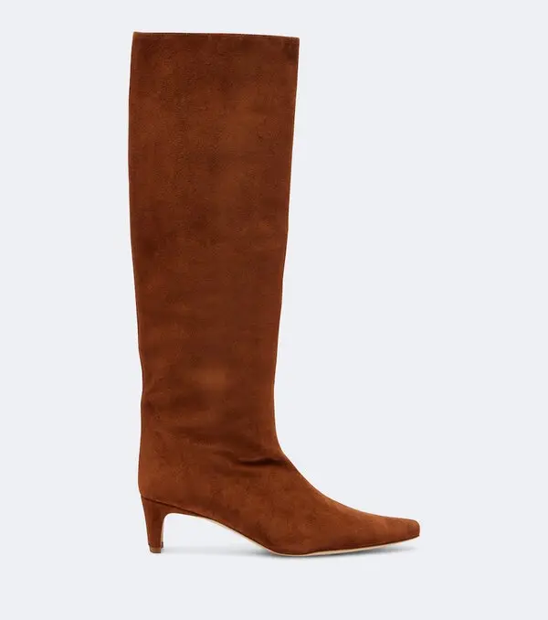 Staud Wally Suede Knee-high Boots - Brown