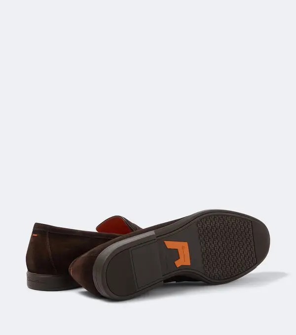 Santoni Milo Suede Penny Loafers