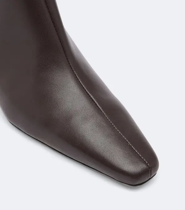 Staud Wally Leather Ankle Boots - Brown