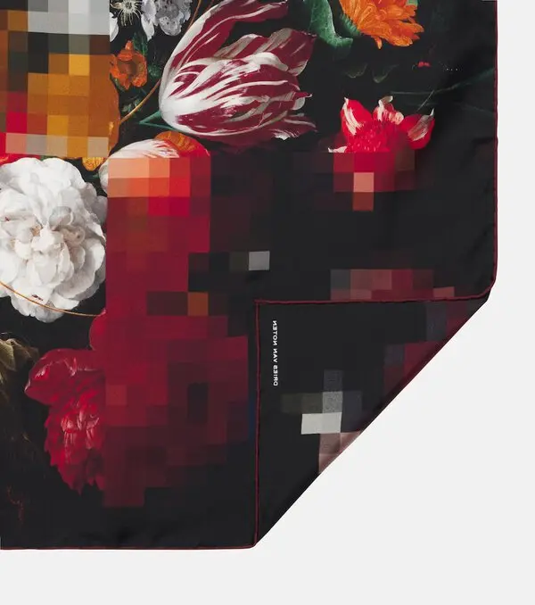 Dries Van Noten Floral Silk Twill Scarf