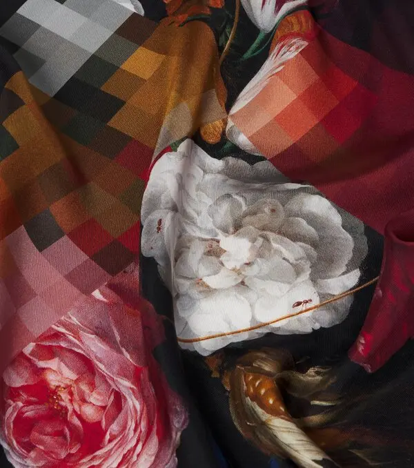 Dries Van Noten Floral Silk Twill Scarf