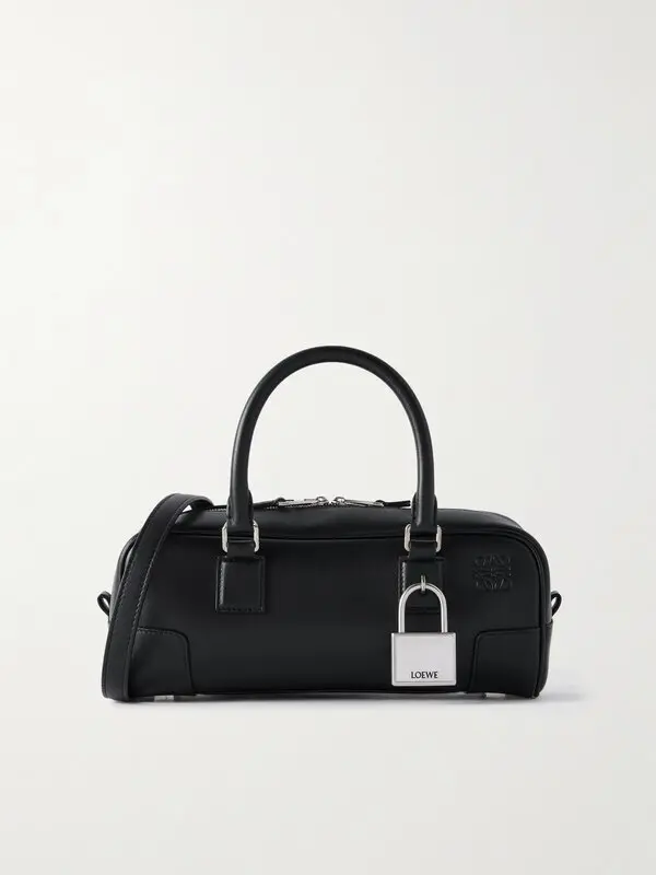 Loewe Amazona 23 Embellished Leather Shoulder Bag - Black