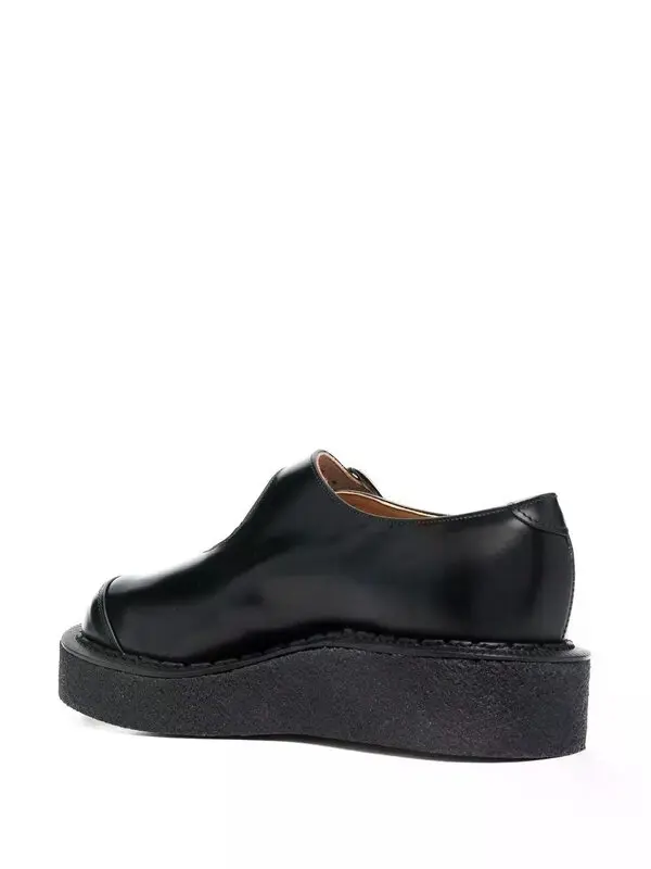 Comme Des Garçons Calf Leather Flatform Monk Strap Shoes