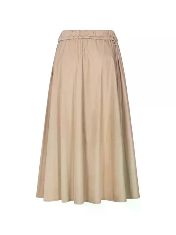 GAELLE PARIS Drawstring-waist Logo-print Midi Skirt