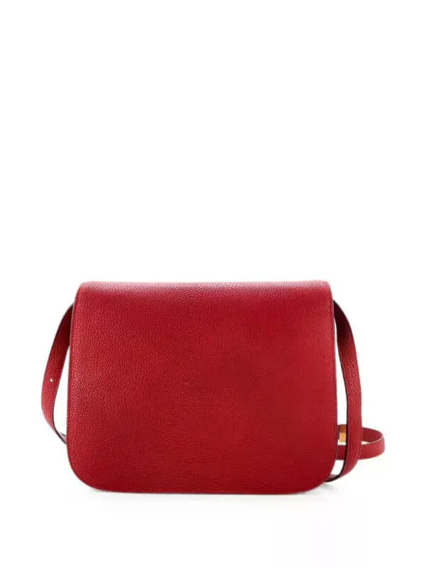 Celine Grainy Leather Medium Crossbody Bag - Red