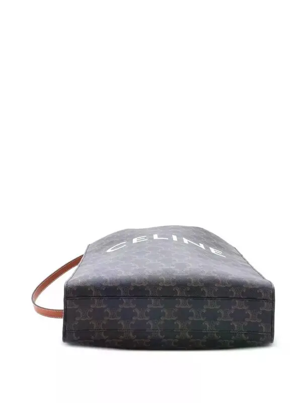 Celine Vertical Cabas Triomphe Coated Canvas Small Tote Bag