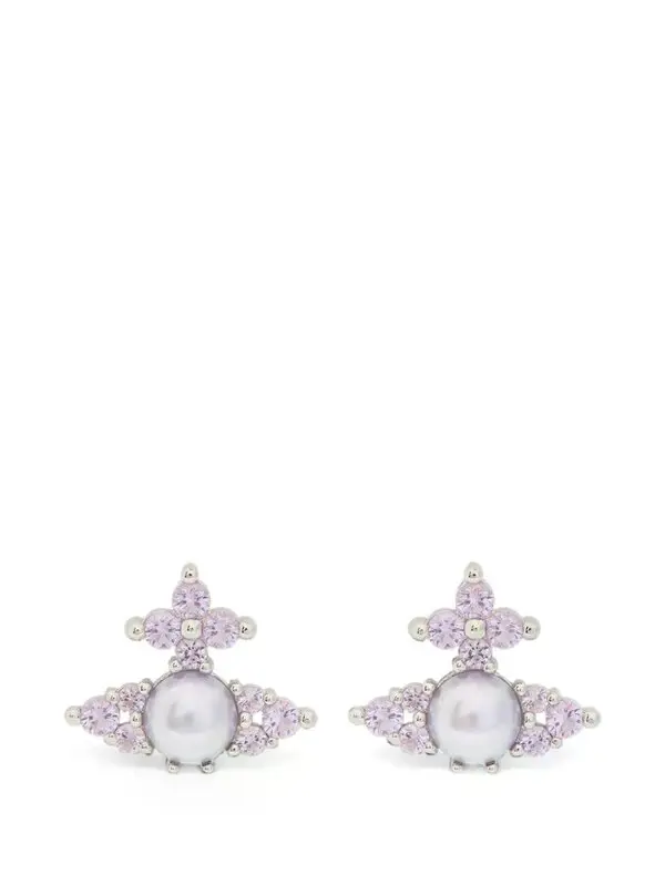 VIVIENNE WESTWOOD Feodora Orb Crystal-embellished Earrings - Silver