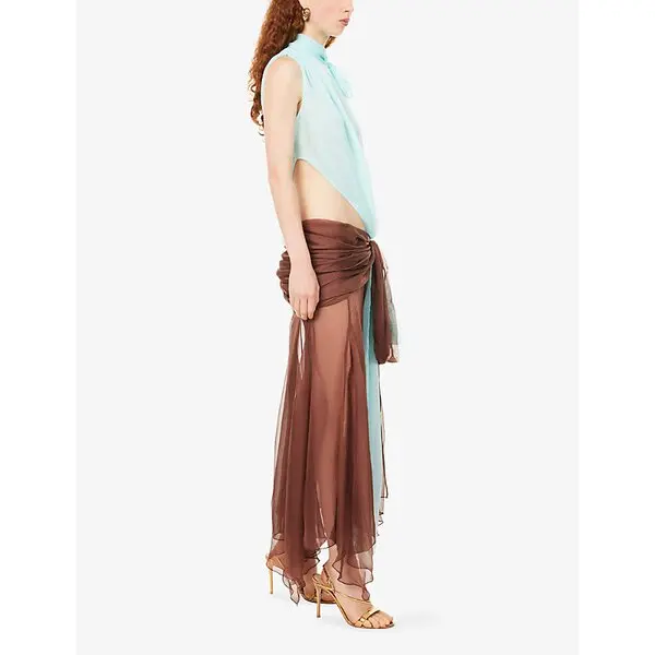 SIEDRES Siedrés Dalia Two-tone Chiffon Gown