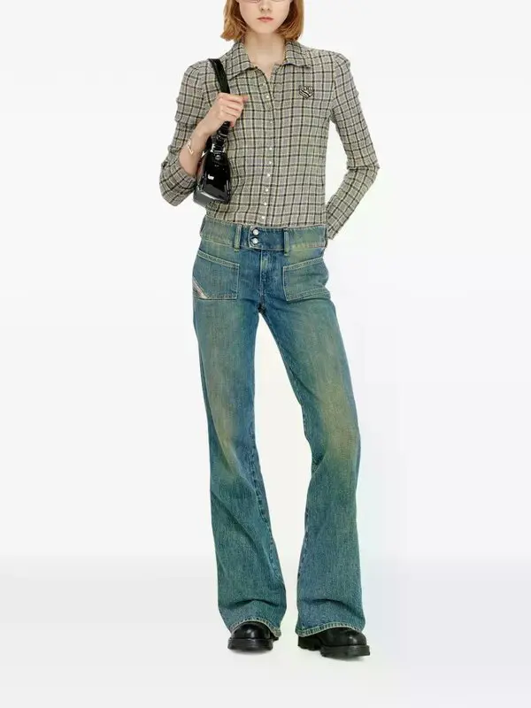 DIESEL® Bootcut Jeans Low-waist D-hush - Blue