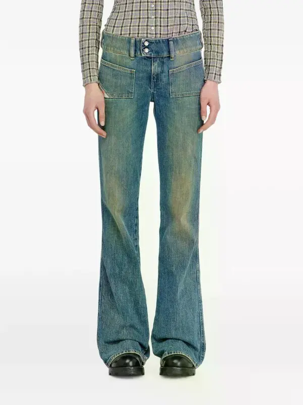 DIESEL® Bootcut Jeans Low-waist D-hush - Blue