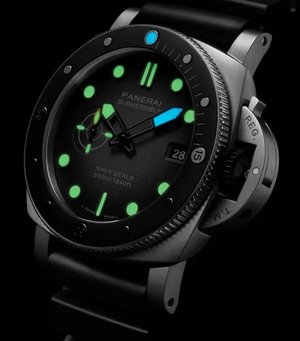 Panerai Stainless Steel Submersible Navy Seals Watch