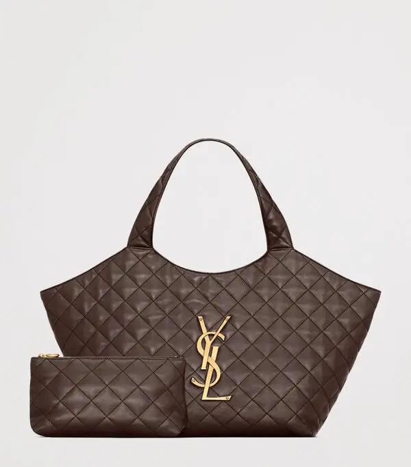 Saint Laurent Medium Quilted Leather Icare Tote Bag