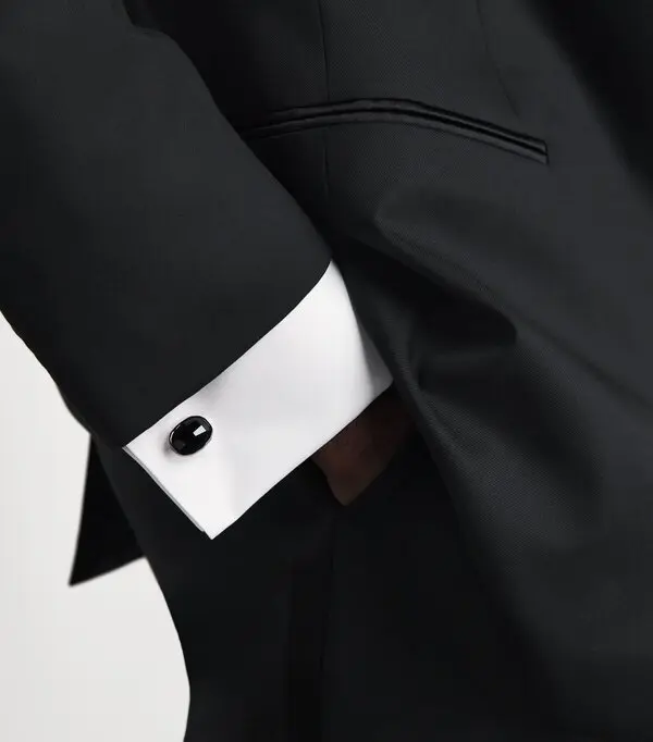 BABETTE WASSERMAN LONDON Rhodium-plated Swarovski Crystal Cufflinks