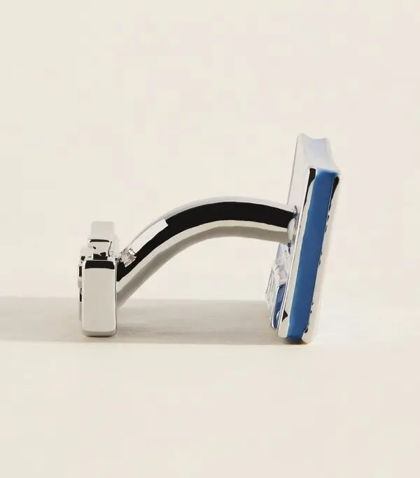 BABETTE WASSERMAN LONDON Rhodium-plated Cassette Tape Cufflinks