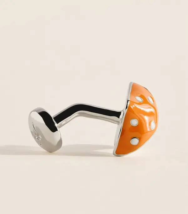 BABETTE WASSERMAN LONDON Rhodium-plated Mushroom Cufflinks