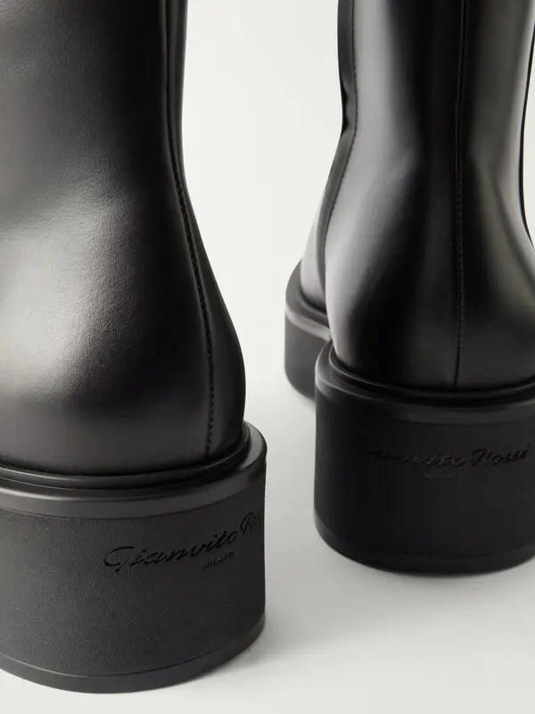 GIANVITO ROSSI Hiro Bootie Leather Ankle Boots