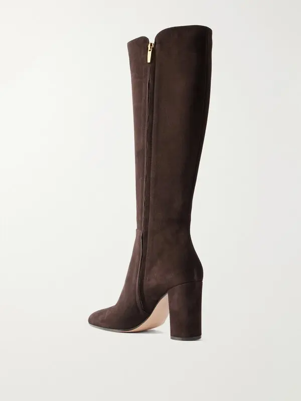 GIANVITO ROSSI 85 Suede Knee-high Boots