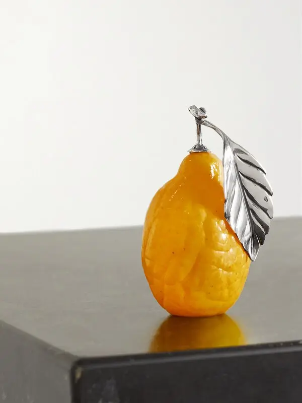 Buccellati Lemon Sterling And Glass Table Marker - Silver