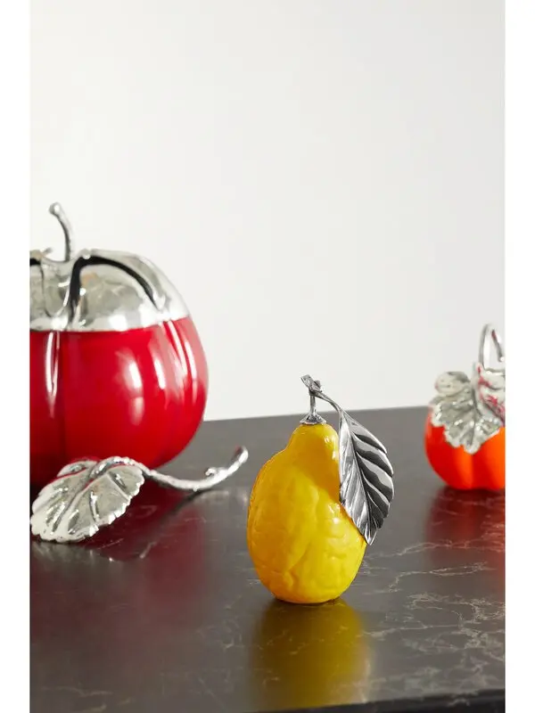 Buccellati Lemon Sterling And Glass Table Marker