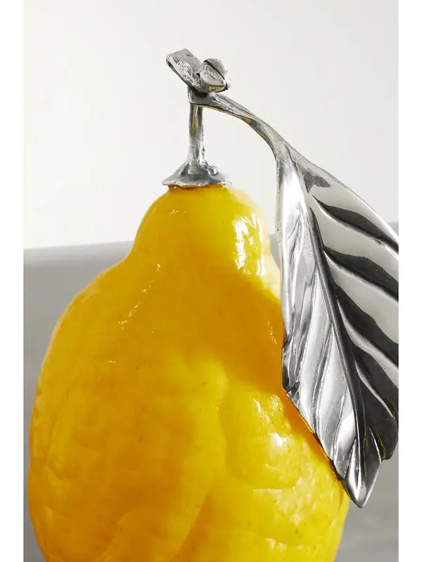 Buccellati Lemon Sterling And Glass Table Marker