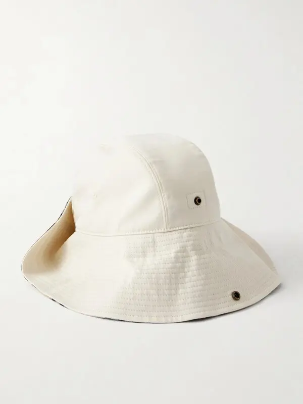 Burberry Checked Cotton-gabardine Sunhat