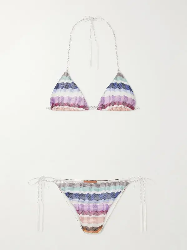 Missoni Striped Tasseled Bikini - Multi