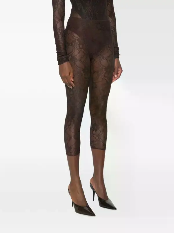 Andamane Loli Lace-pattern Cropped Leggings