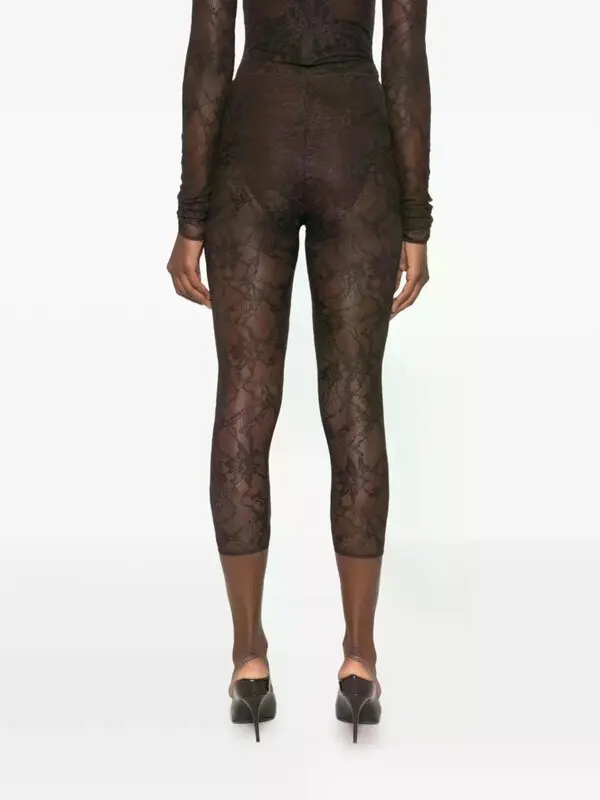 Andamane Loli Lace-pattern Cropped Leggings
