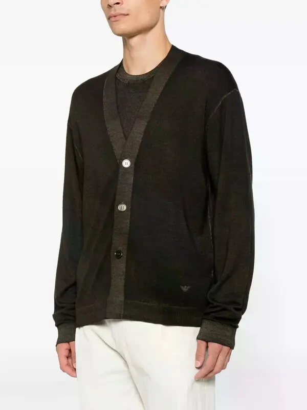 Emporio Armani V-neck Virgin-wool Cardigan