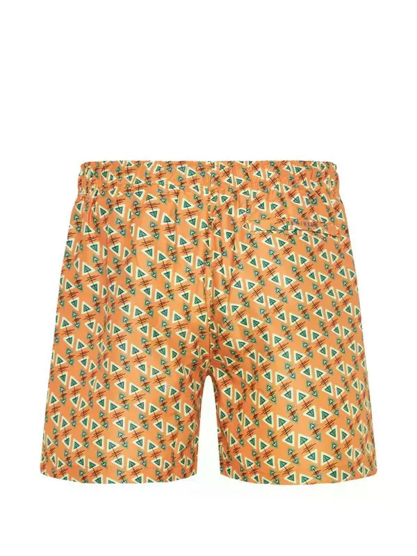 BENIBECA Tripuri Geometric-print Swim Shorts